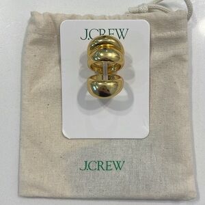 J. Crew | Jewelry | New J Crew Sculptural Ring Set Size 8 In Gold ...